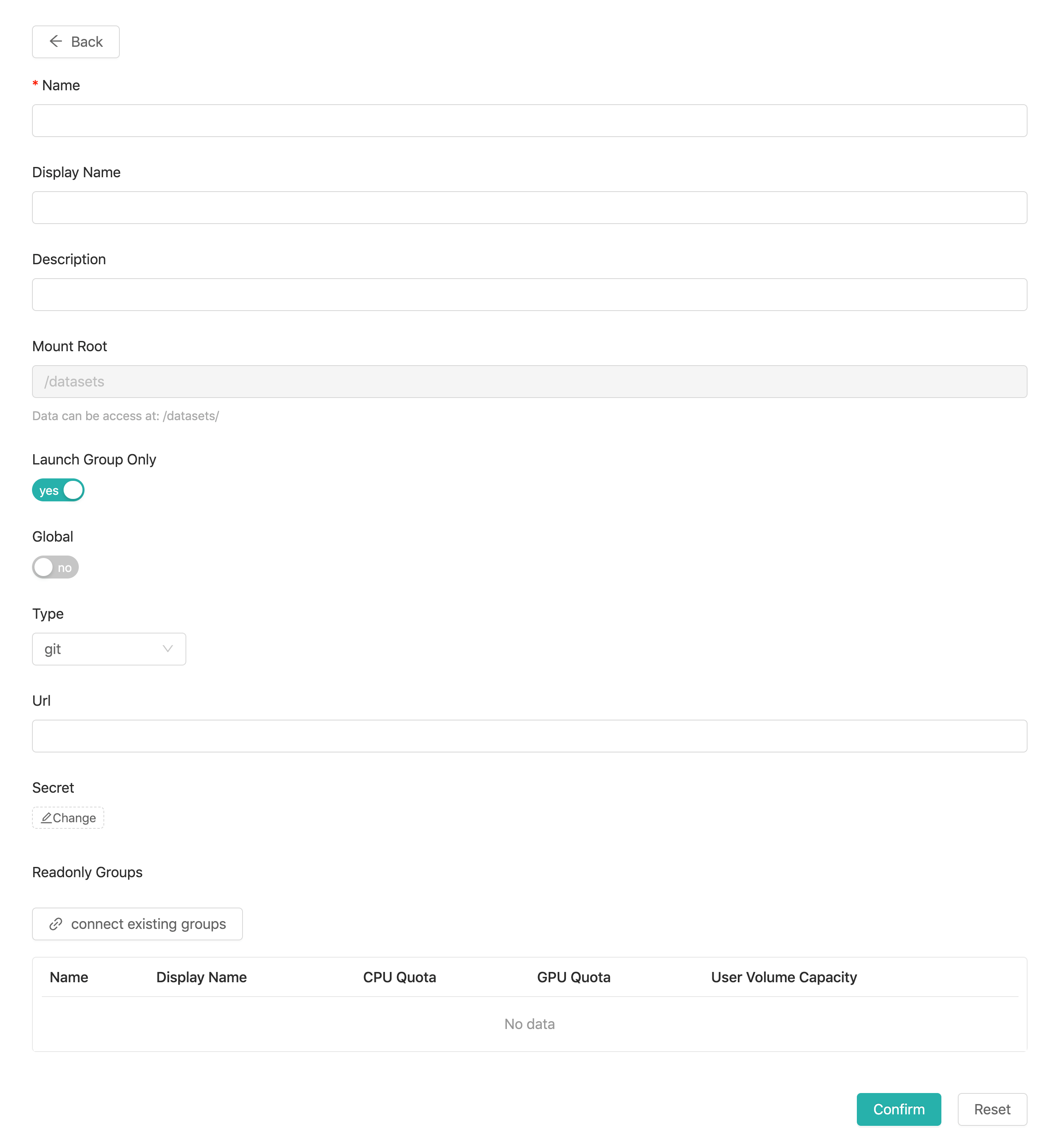 Dataset Management PrimeHub